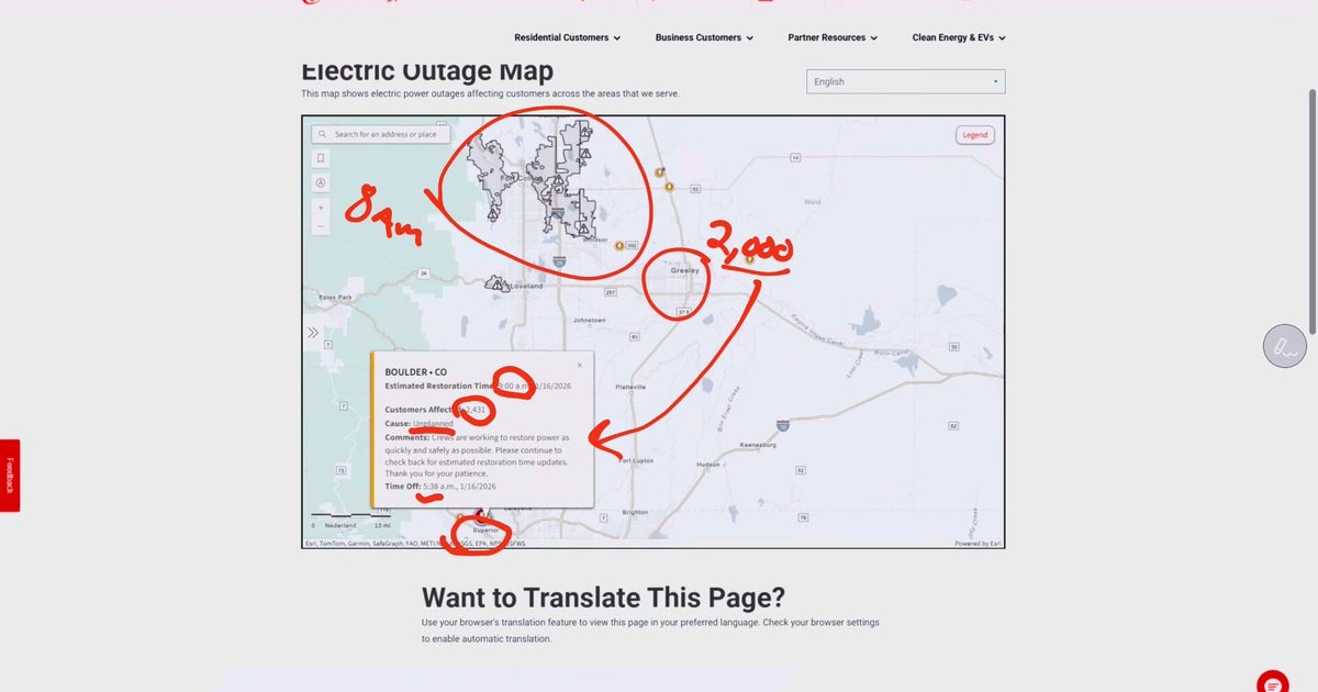 Some power outages happened before planned shutoff in Northern Colorado ...