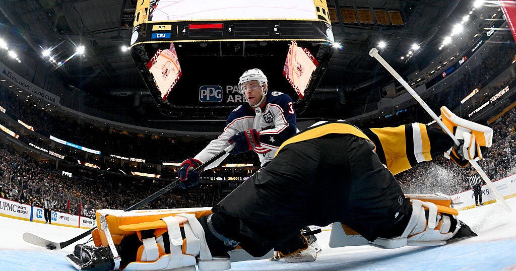 Coyle scores shootout winner as Blue Jackets beat Penguins 4-3 - CBS ...