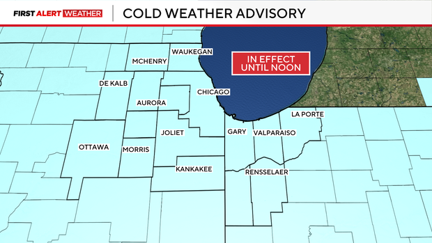 Cold Weather Advisory in effect in Chicago, city issues warnings - CBS ...