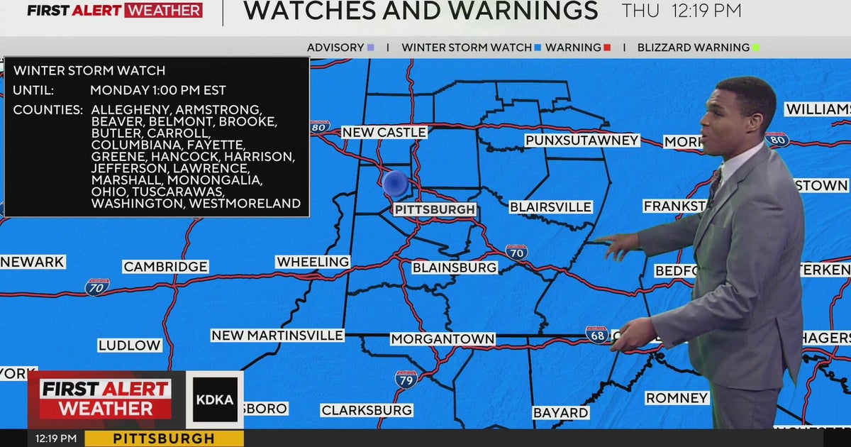 Pittsburgh afternoon winter weather forecast (1/22) - CBS Pittsburgh