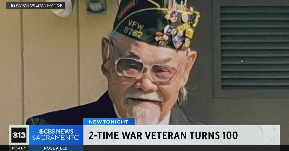 2-time war veteran in West Sacramento celebrates 100th birthday - CBS ...