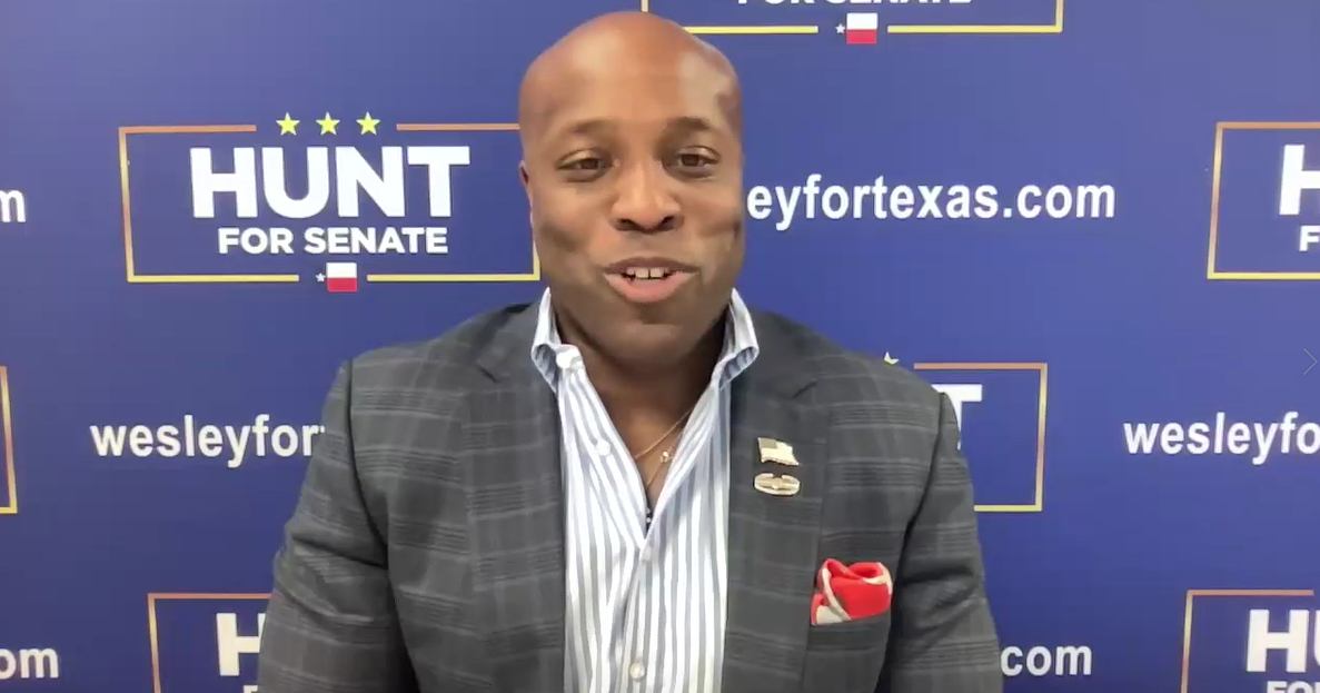 Republican candidate for U.S. Senate, Wesley Hunt, discusses his ...