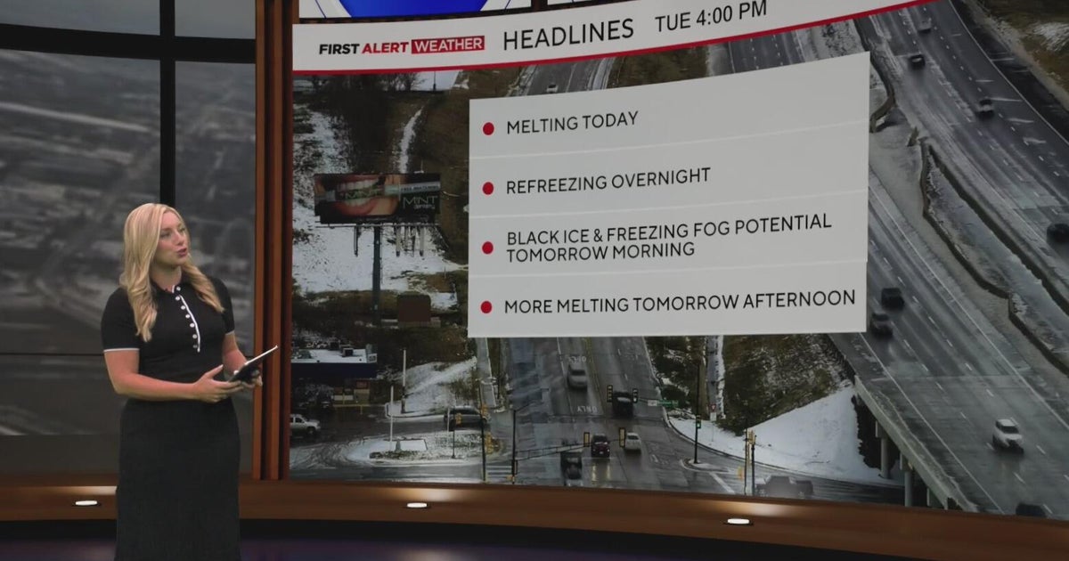 North Texas sees brief melting before overnight refreeze - CBS Texas