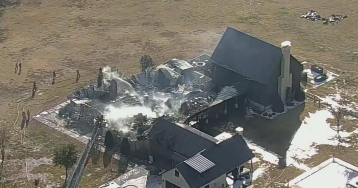 Large Rockwall County home destroyed in fire - CBS Texas