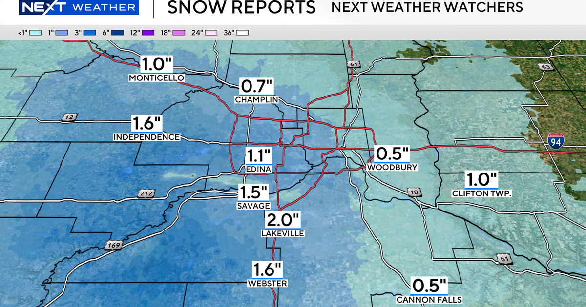 Light snow moves Sunday with a return to seasonal temperatures - CBS ...