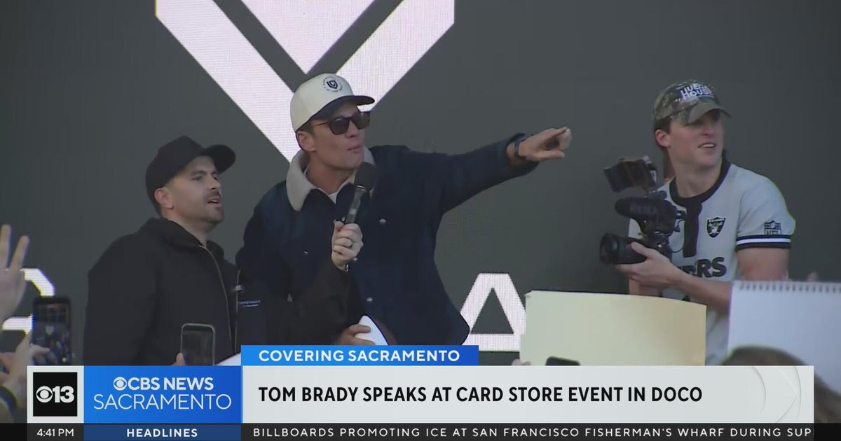 Tom Brady speaks at card store event in Downtown Sacramento - CBS ...