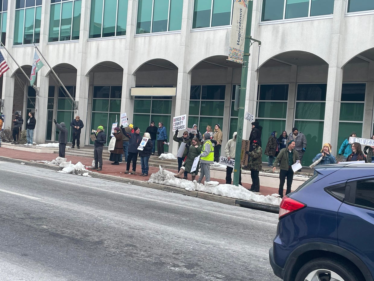 Protests erupt in Maryland county after commissioners declare "full ...