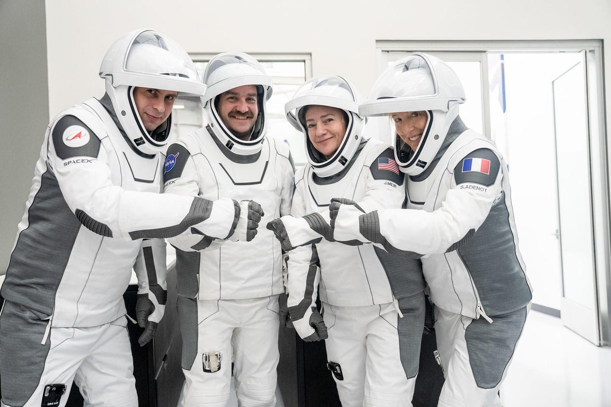 SpaceX launches space station crew on 8-month mission - CBS News