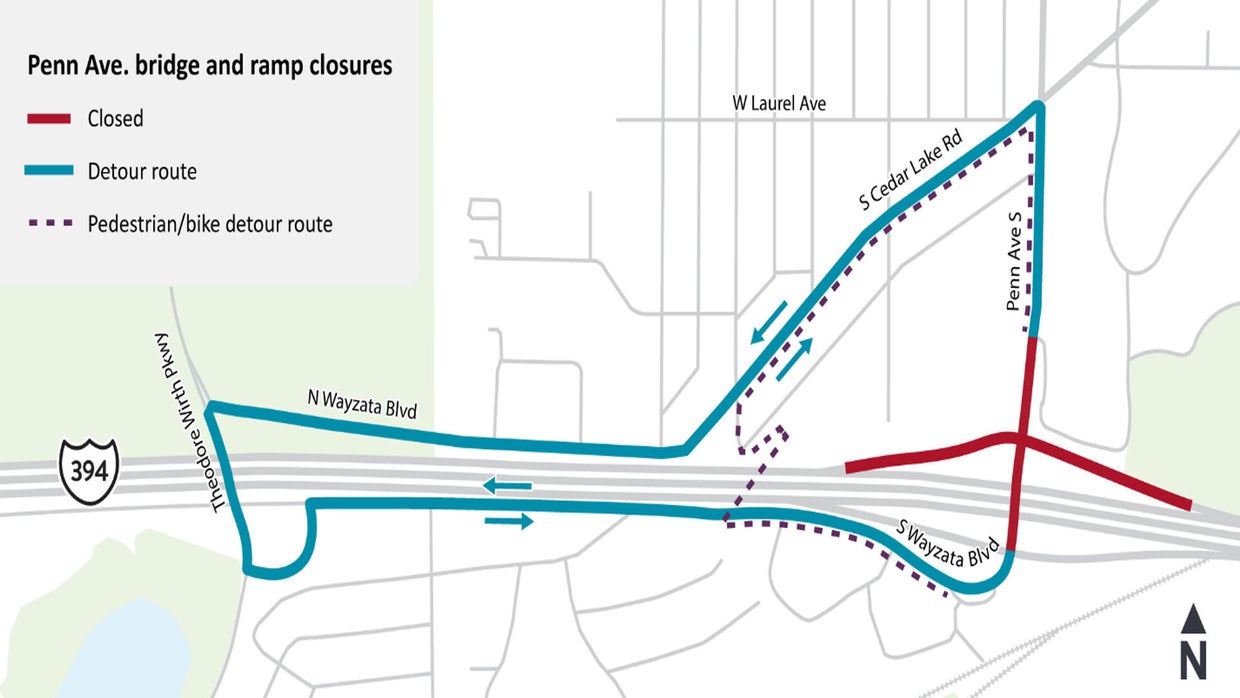 394 closing in Minneapolis this weekend for Penn Avenue bridge deck ...