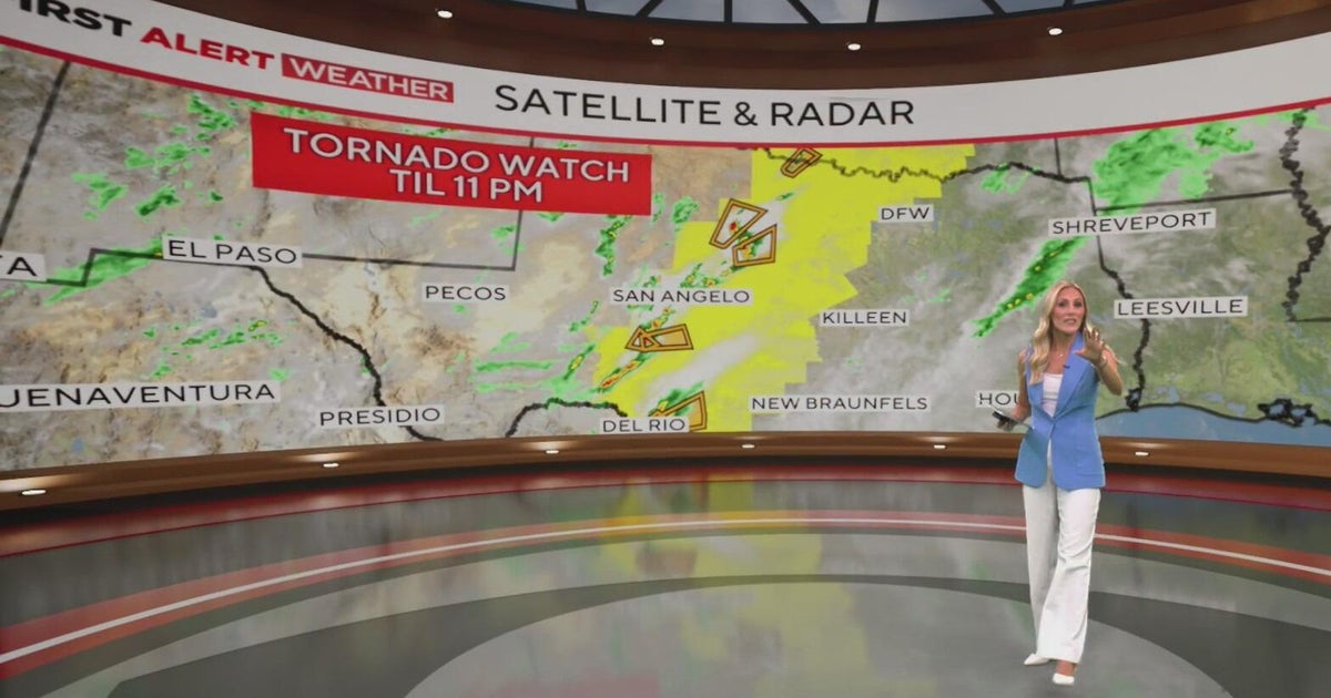 Severe storms push toward North Texas as tornado watch expands - CBS Texas