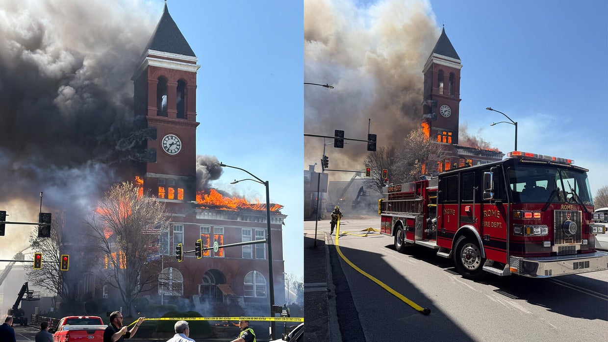 Fire seriously damages Floyd County Historic Courthouse in downtown ...