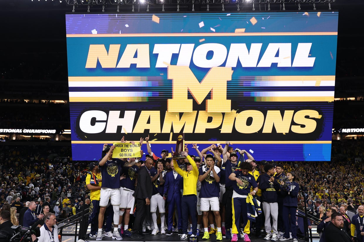 Michigan holds off UConn to win 2026 NCAA men's basketball title - CBS News