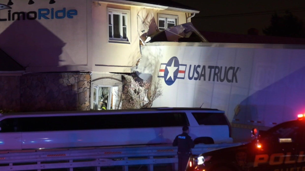Tractor-trailer plows into Clifton, New Jersey building - CBS New York