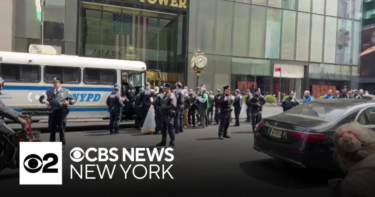 Environmental protesters arrested outside Trump Tower in NYC - CBS New York
