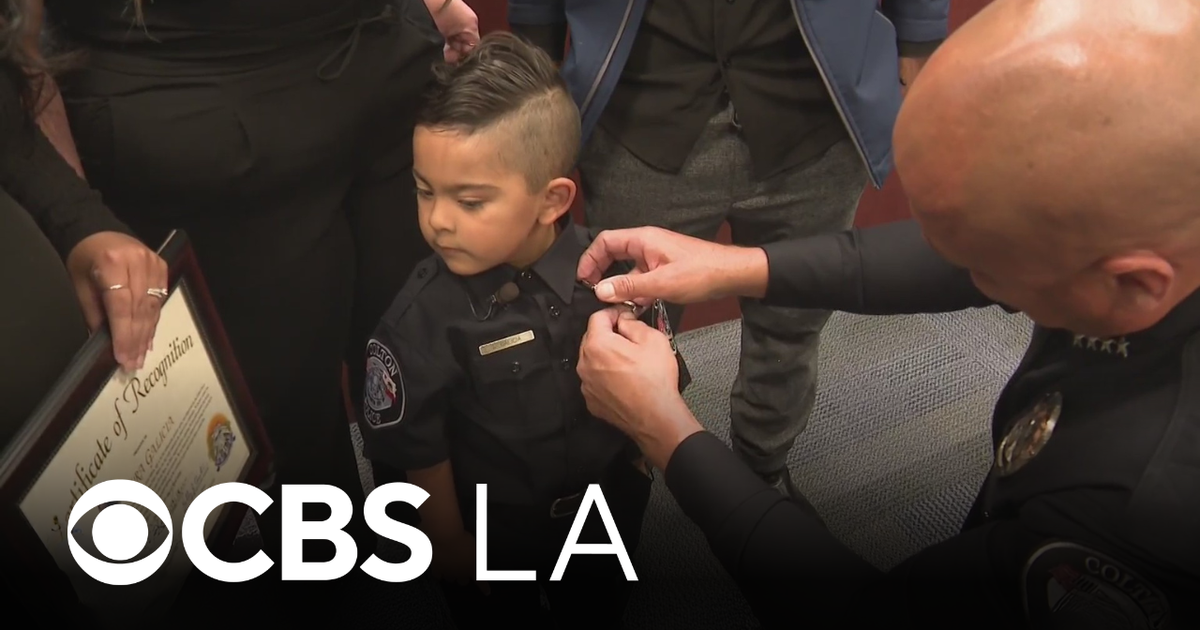 4-year-old boy sworn in as honorary Colton Police Department officer ...