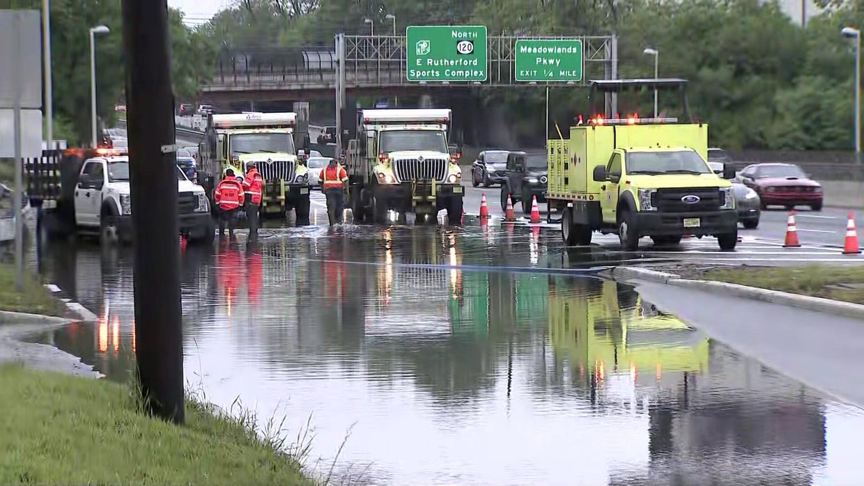 Wet weather downs trees across New York, New Jersey - CBS New York