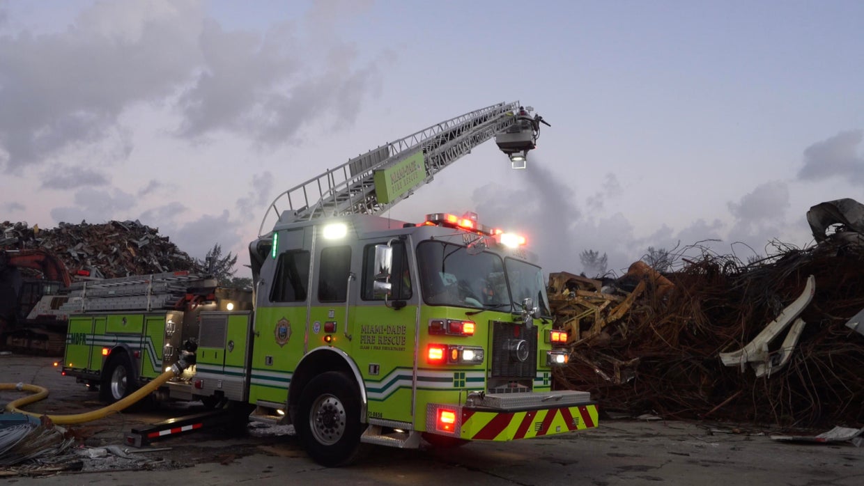 Opa-locka junkyard fire continues to smolder as business owners hope to ...